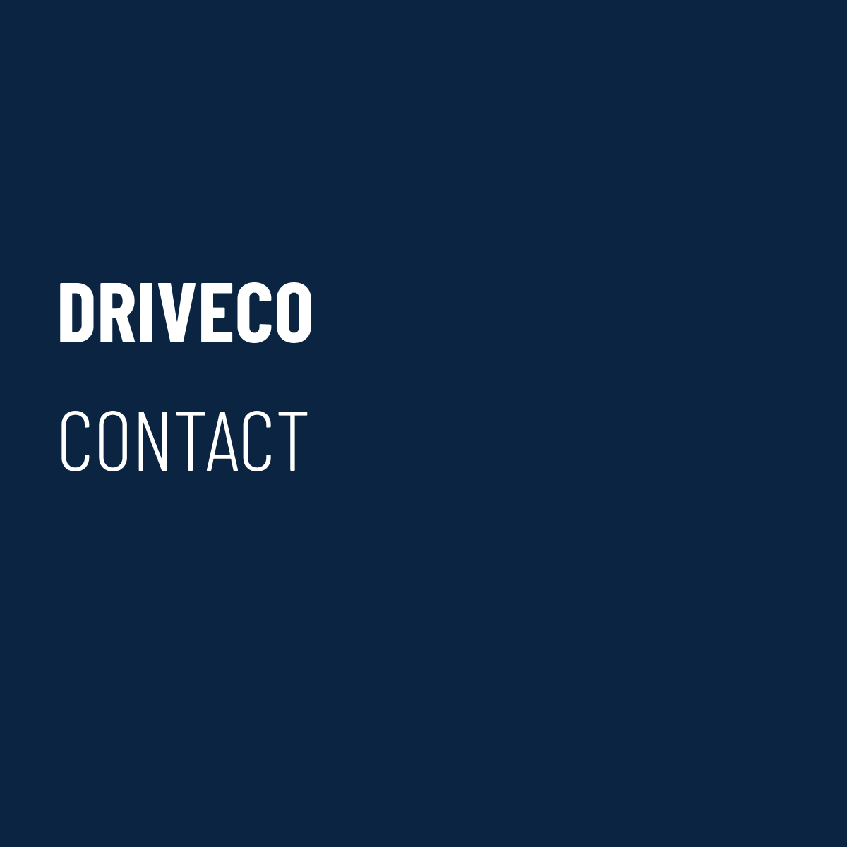 Travailler avec Driveco