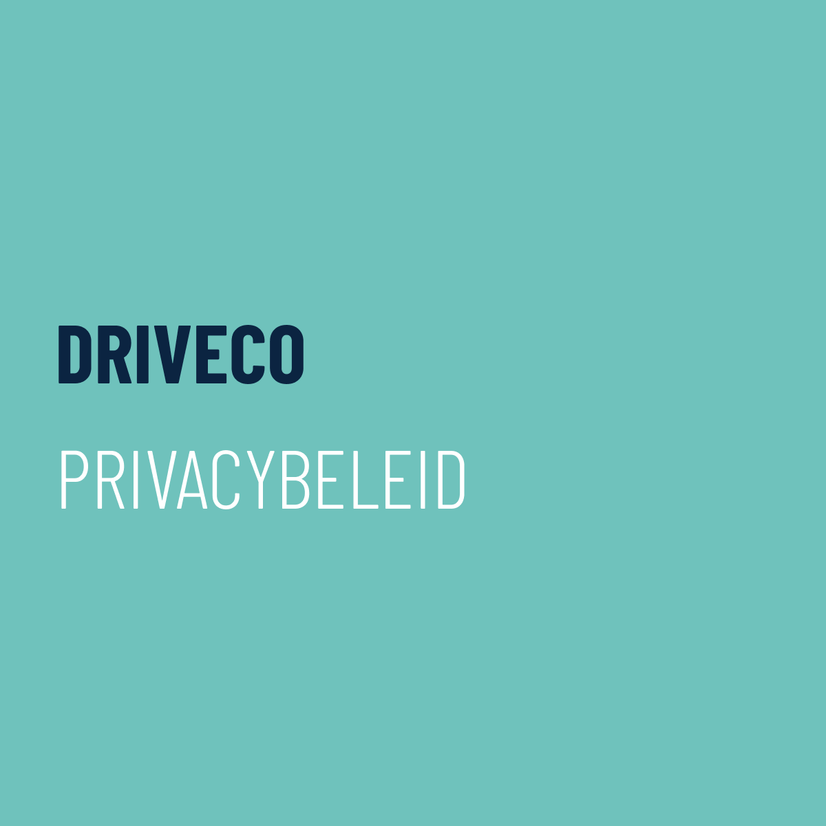 Privacy beleid